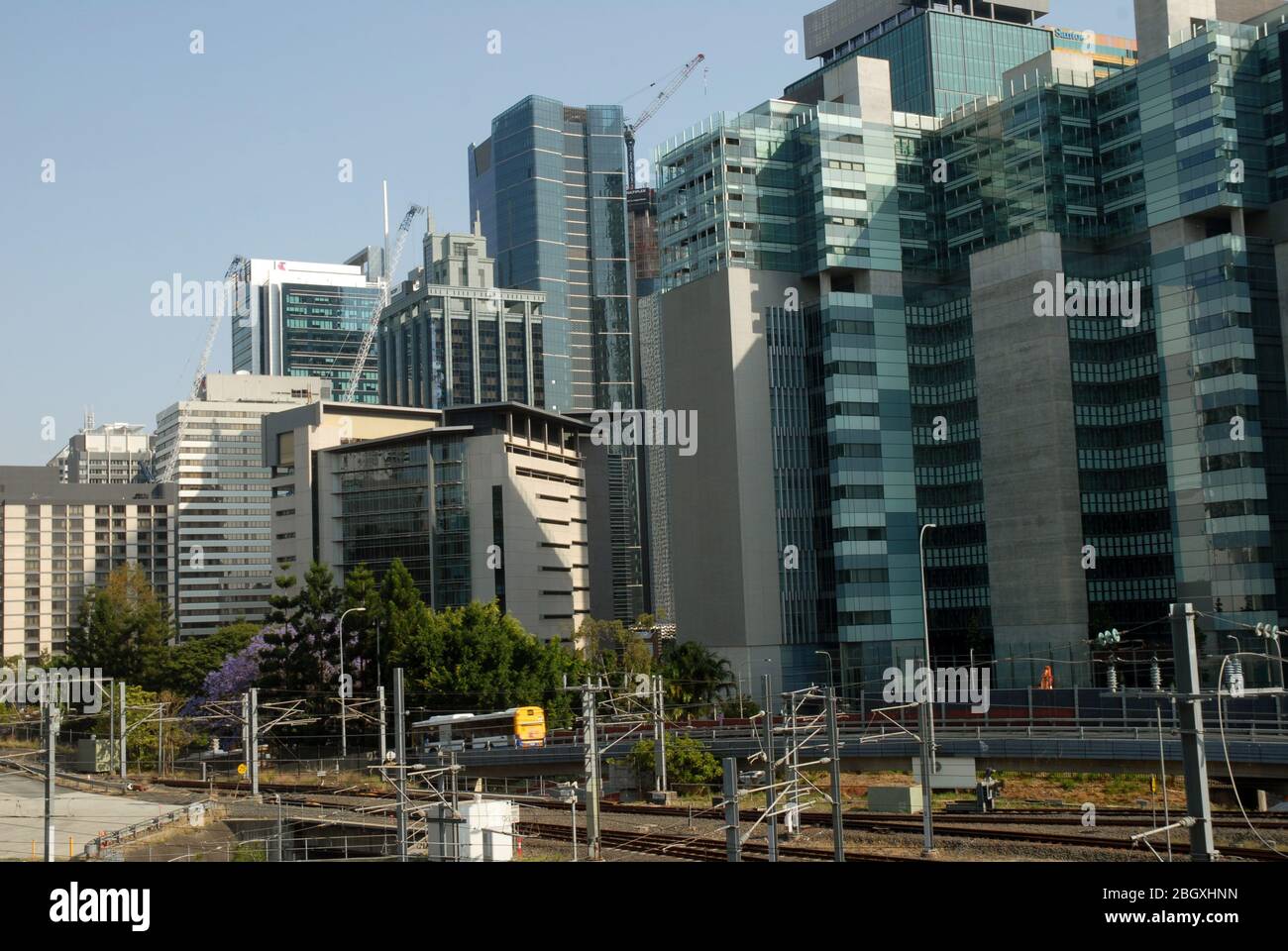 High rise units in city centre, Brisbane, Queensland, Australia Stock ...