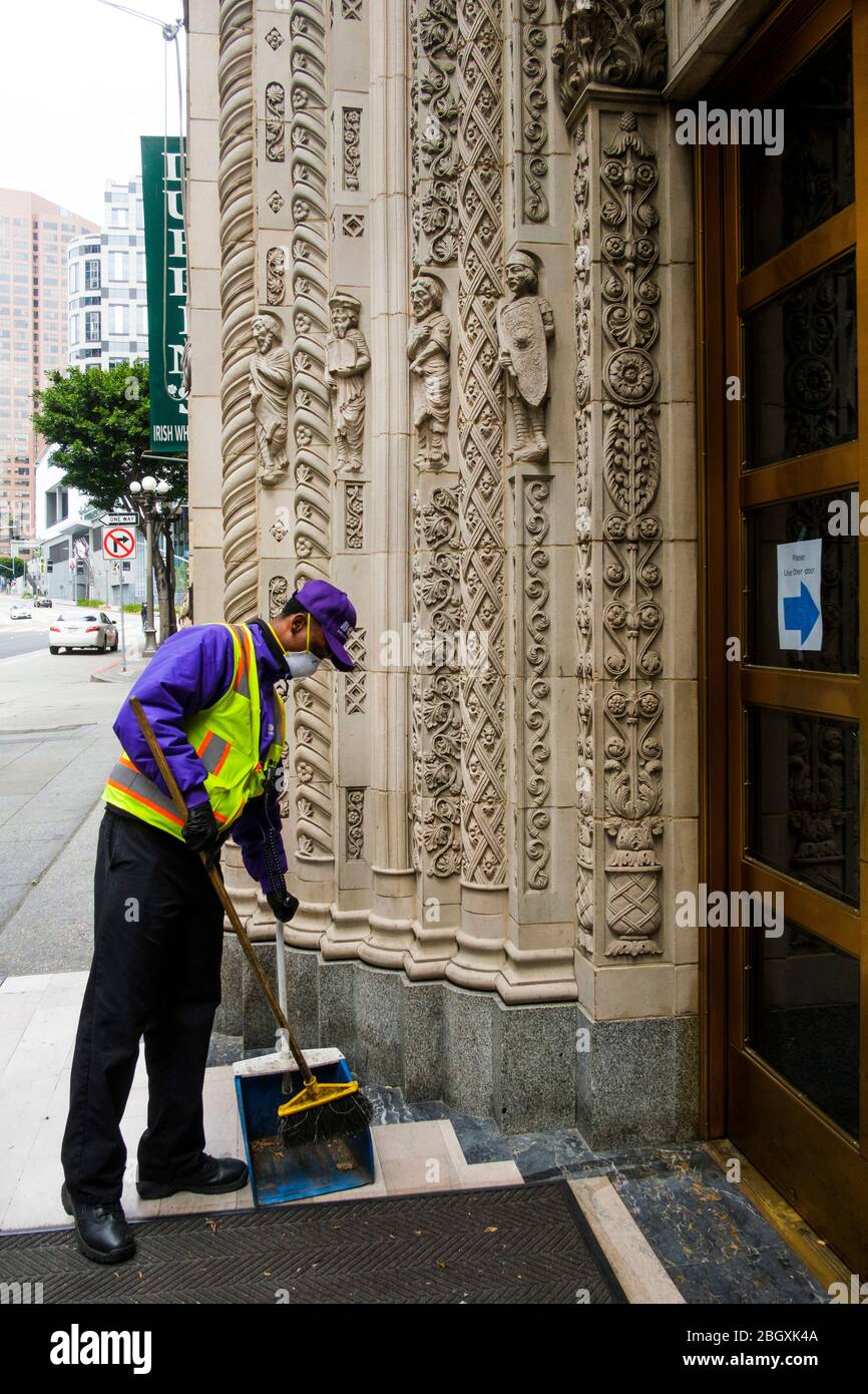 Cleaning the streets, Los Angeles, California, United States of America ...