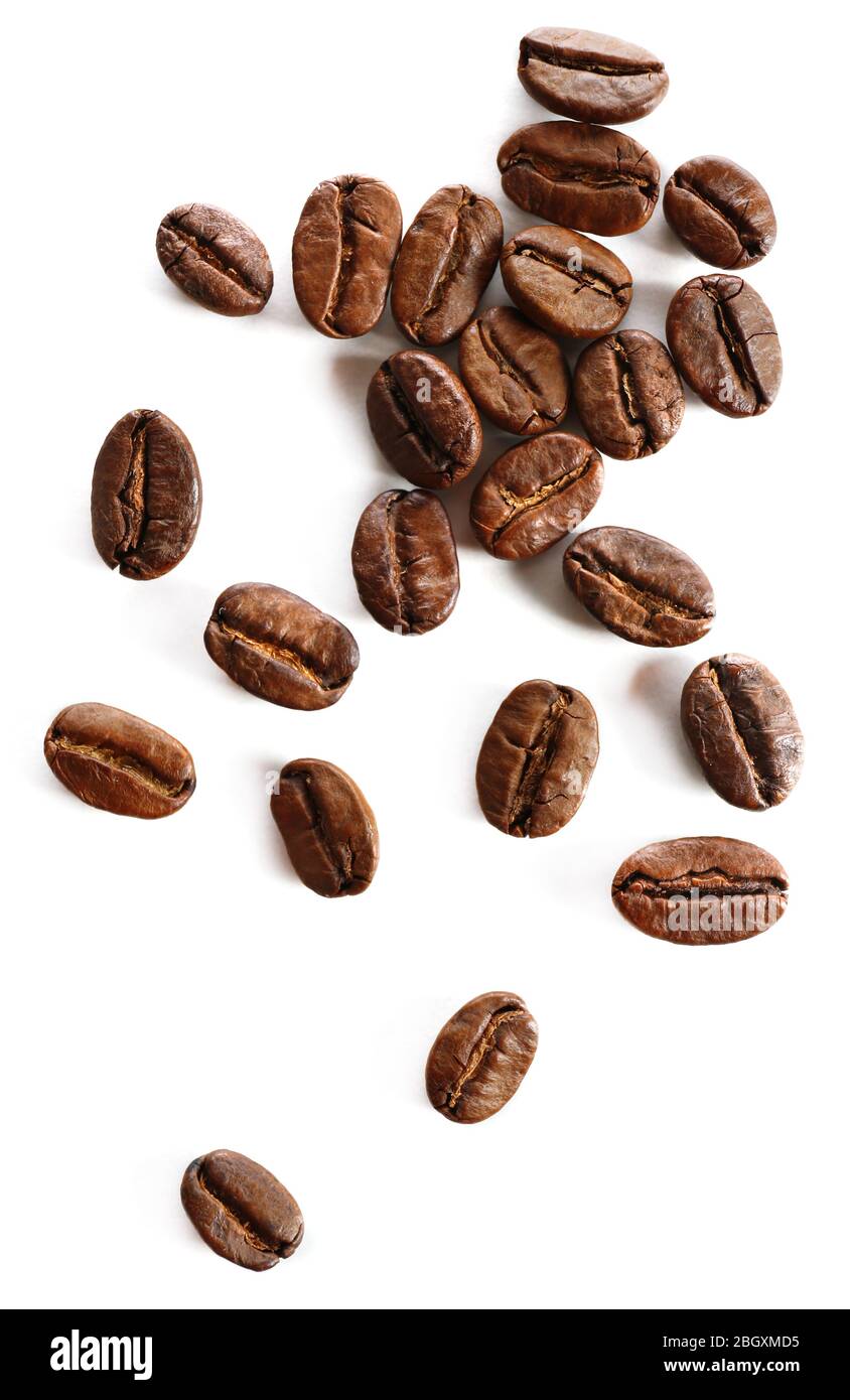 Coffee beans, isolated on white Stock Photo - Alamy