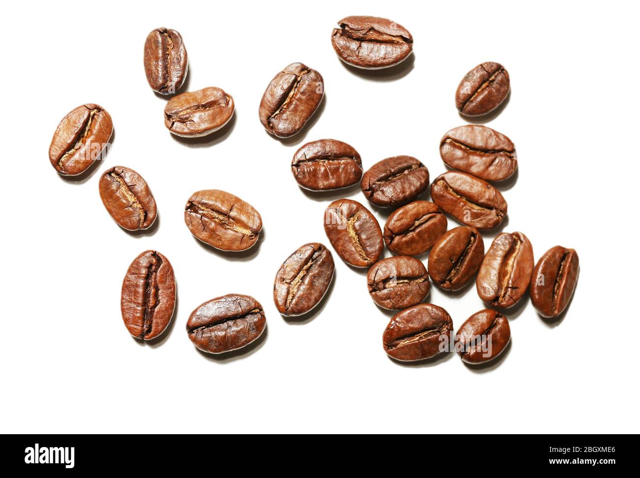 Coffee beans, isolated on white Stock Photo - Alamy