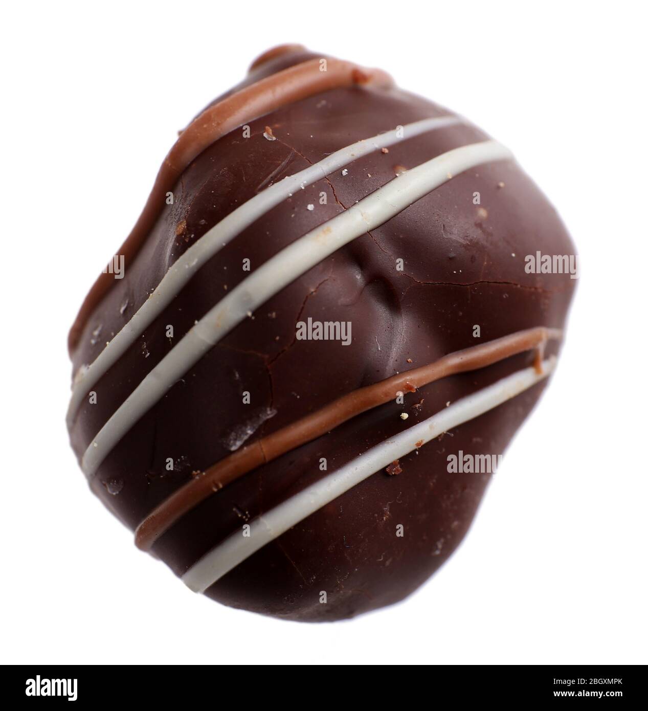 Delicious chocolate candy isolated on white Stock Photo - Alamy