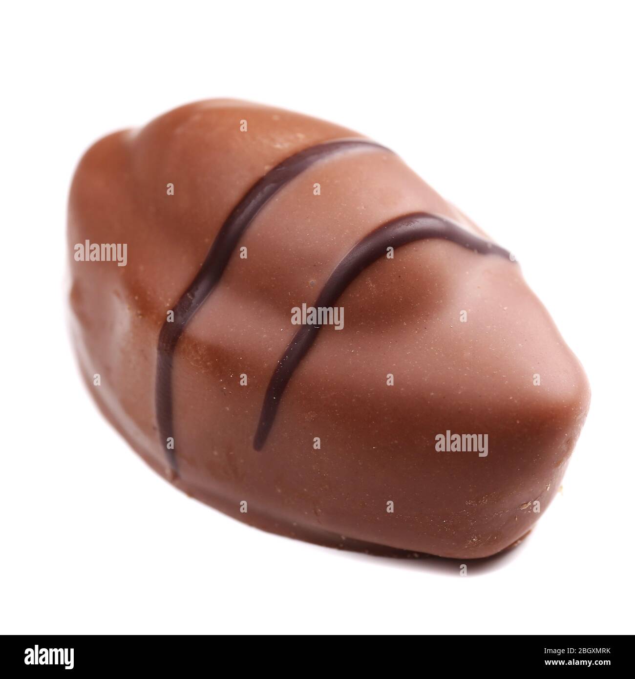 Delicious chocolate candy isolated on white Stock Photo - Alamy
