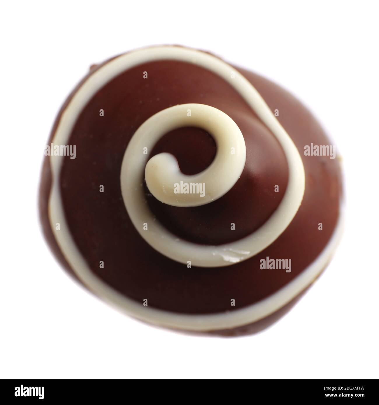 Delicious chocolate candy isolated on white Stock Photo - Alamy