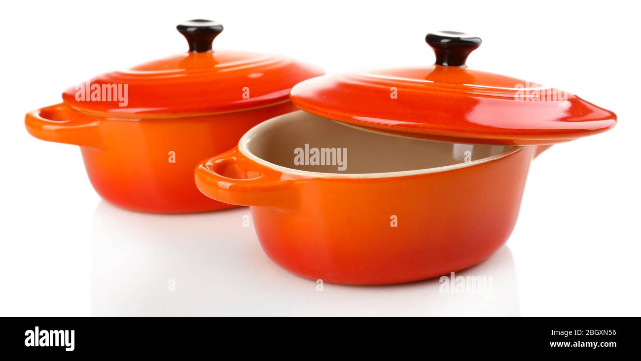 Ceramic pot. soup tureen isolated on white Stock Photo - Alamy
