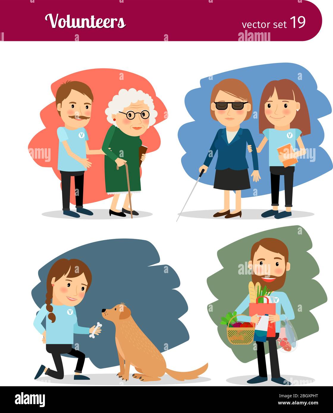 Elderly person young volunteers hi-res stock photography and images - Alamy