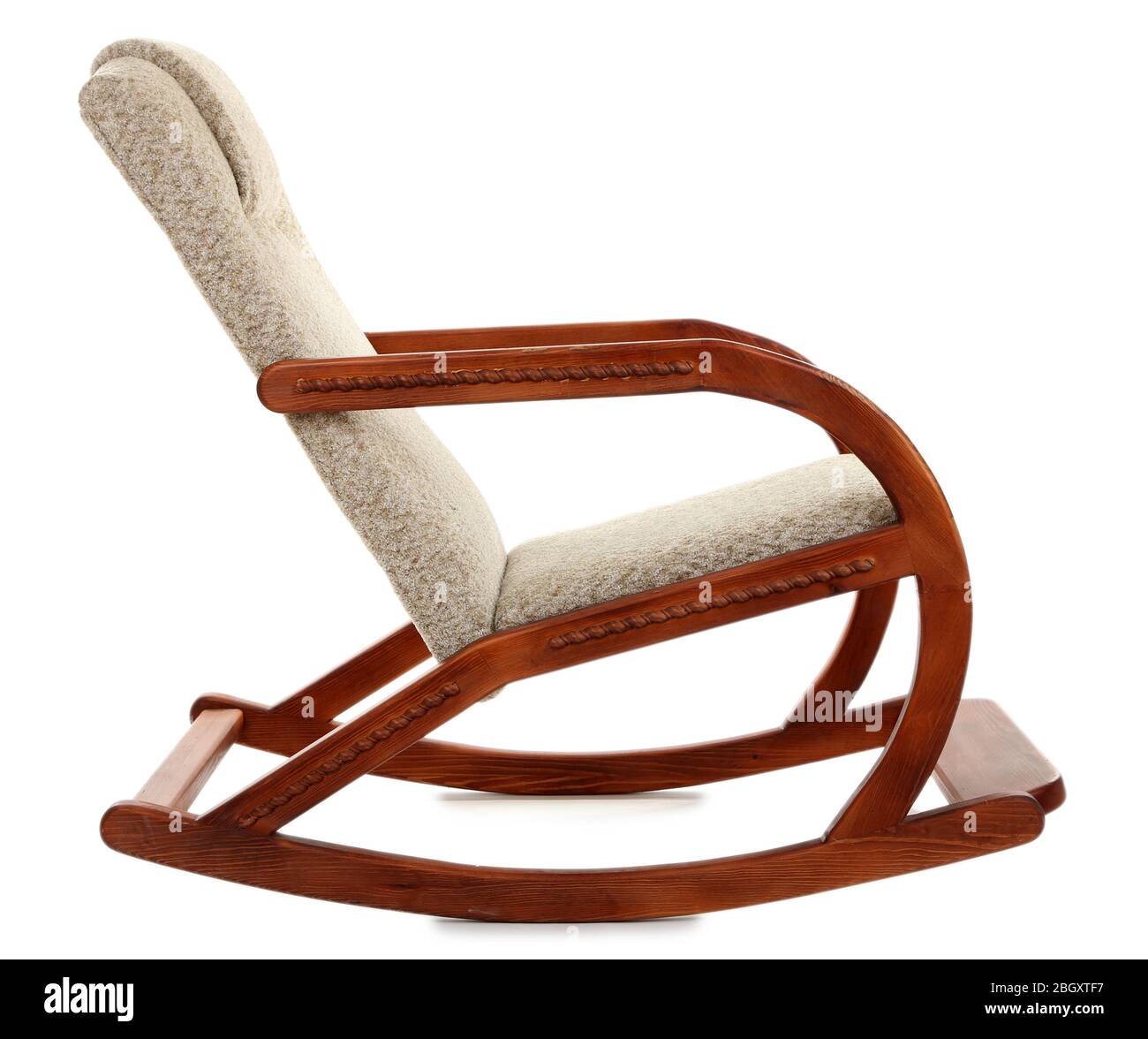 Modern rocking-chair isolated on white Stock Photo - Alamy
