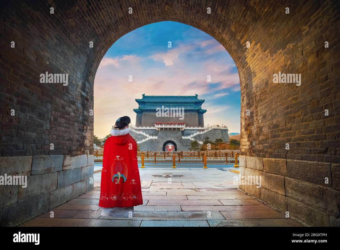 Beijing, China - Jan 17 2020: The Archery Tower of Qianmen or ...