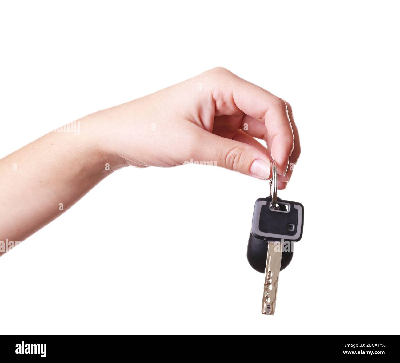 Key with trinket isolated on white Stock Photo - Alamy