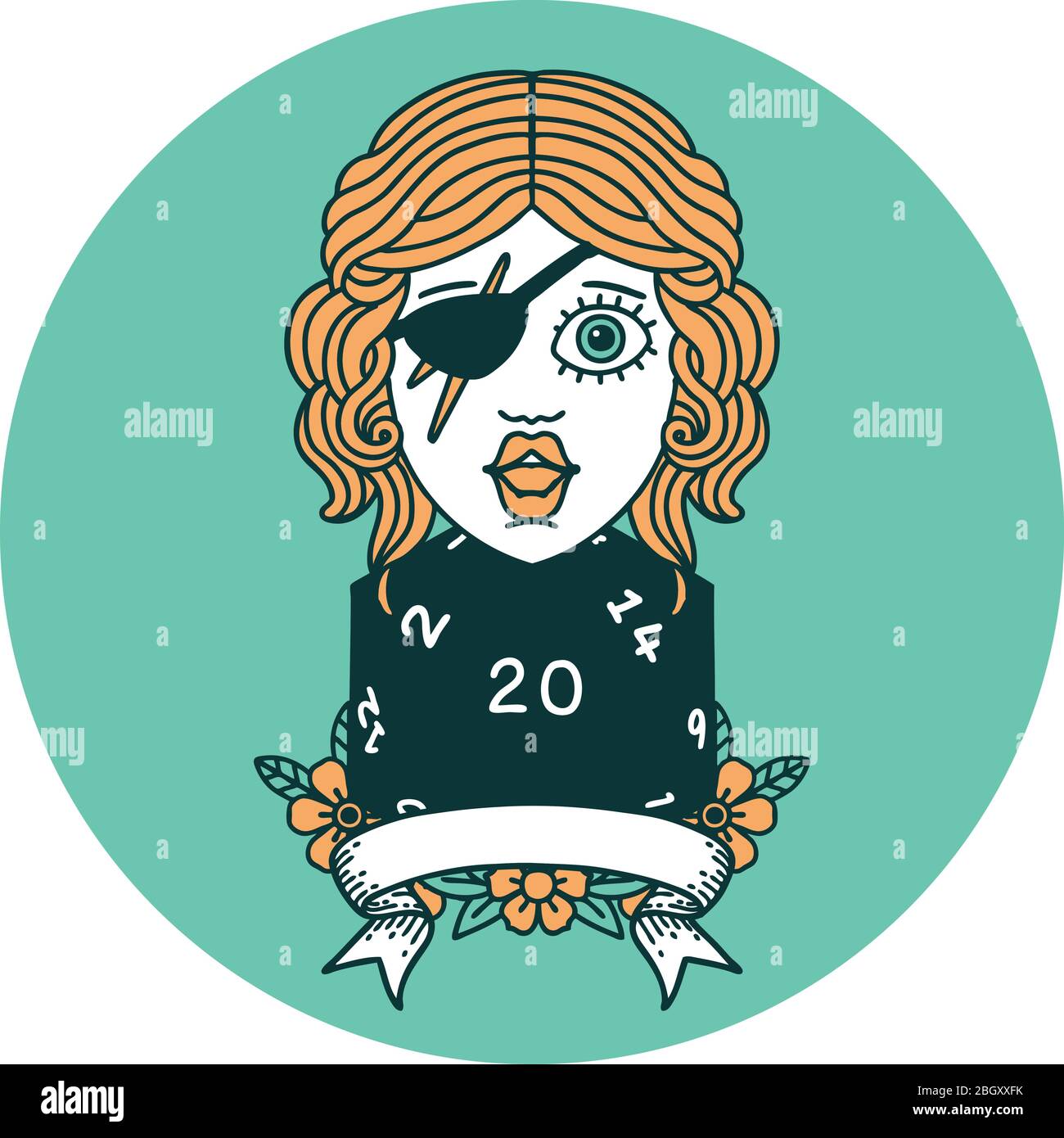 icon of human rogue with natural 20 dice roll Stock Vector Image & Art ...