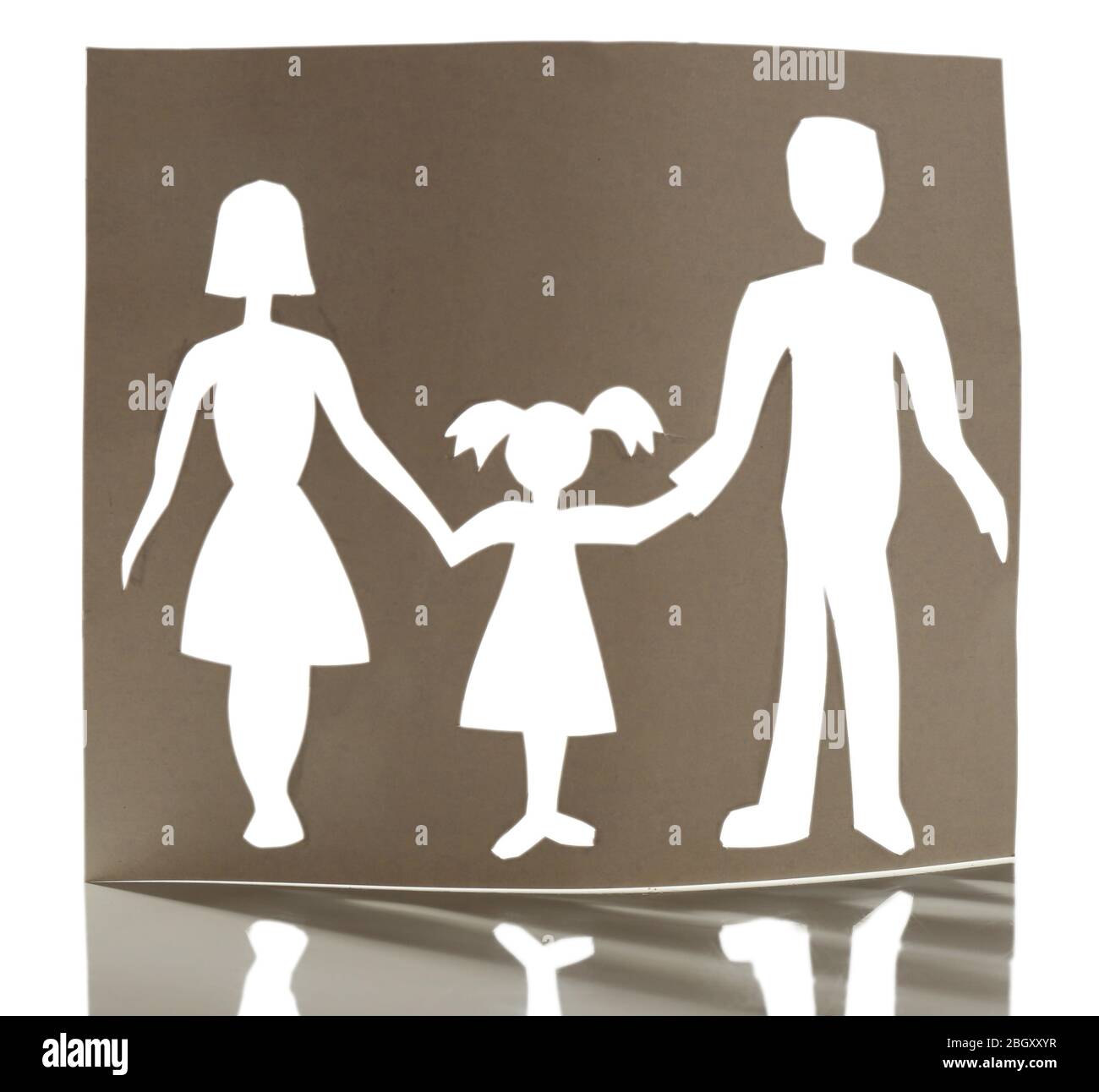 Cutout paper family on white background Stock Photo - Alamy