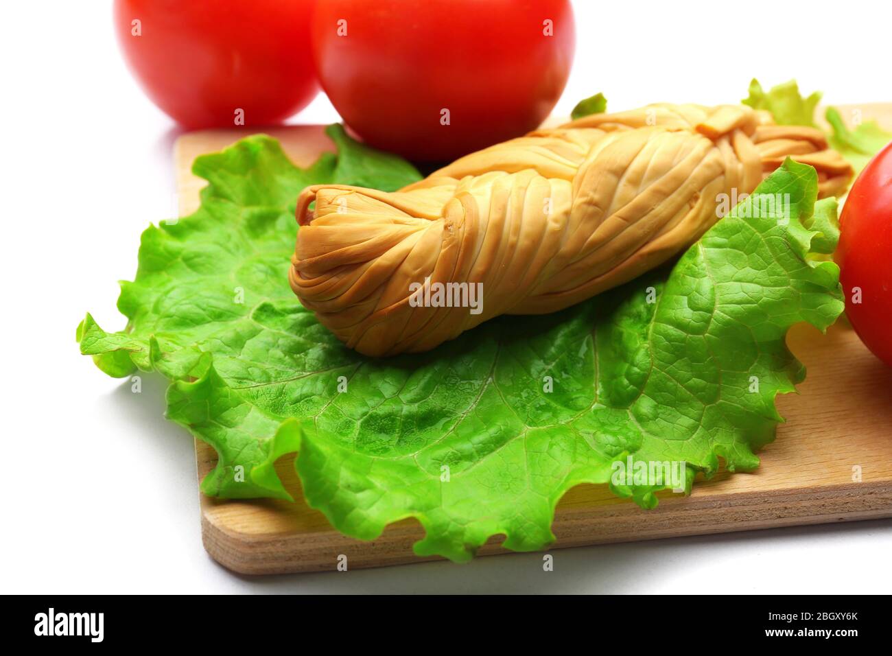 Smoked braided cheese close-up Stock Photo - Alamy