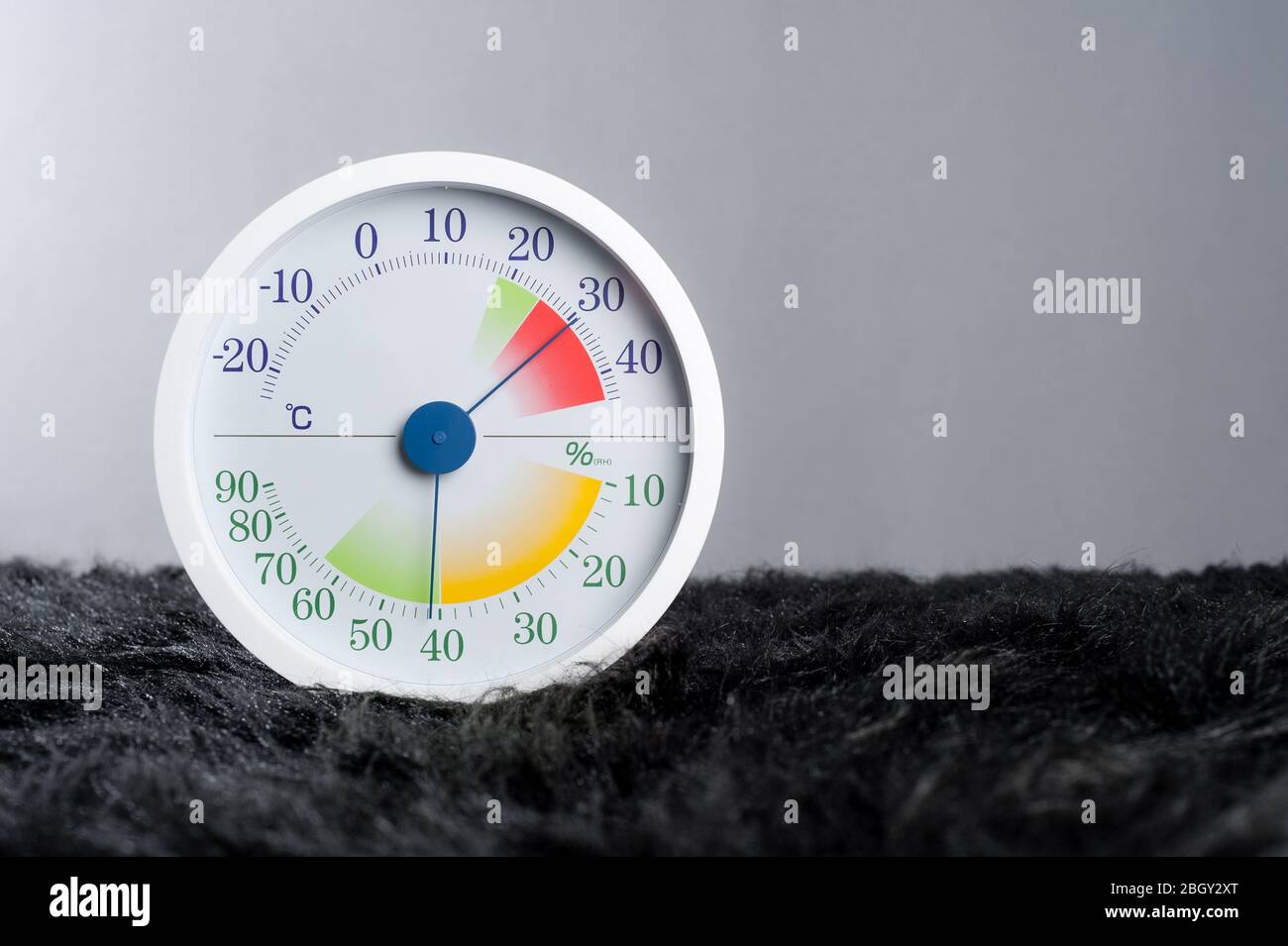 white modern style of analog Thermometer and Hygrometer Stock Photo - Alamy