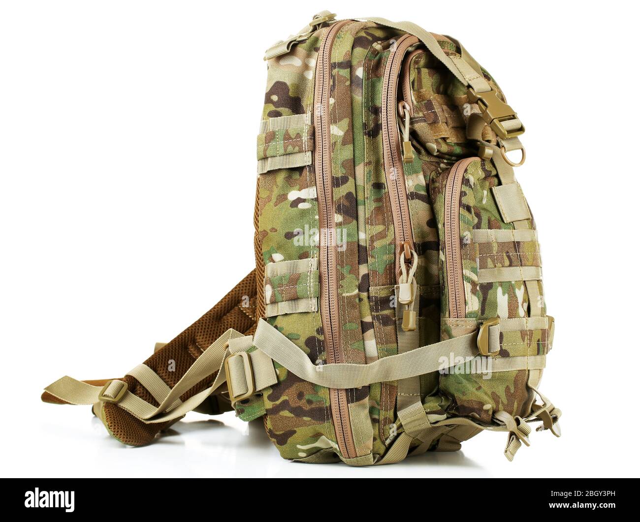 Army backpack, isolated on white Stock Photo - Alamy