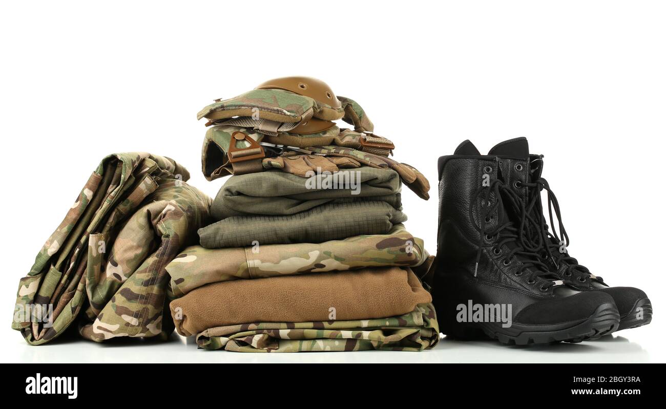 Army uniform, isolated on white Stock Photo - Alamy
