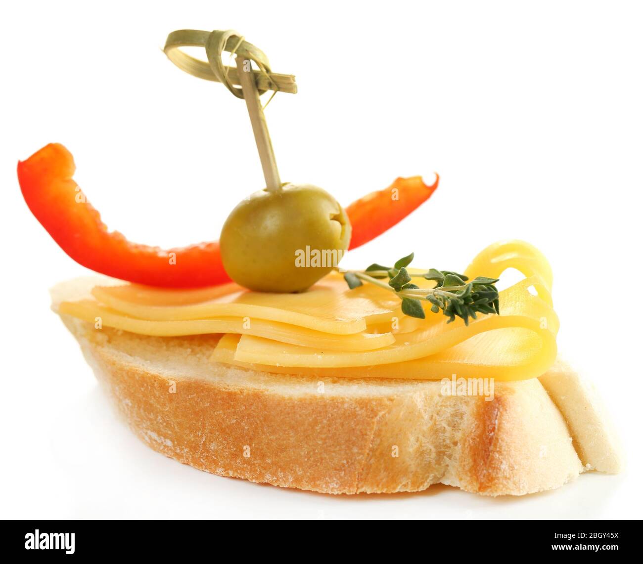 Sandwich one slice cheese Cut Out Stock Images & Pictures - Alamy