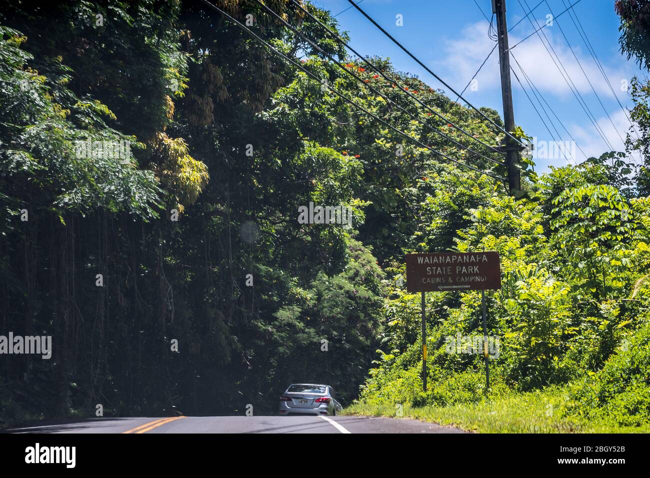 Maui, HI, USA - August 27, 2019: A welcoming signboard at the entry ...