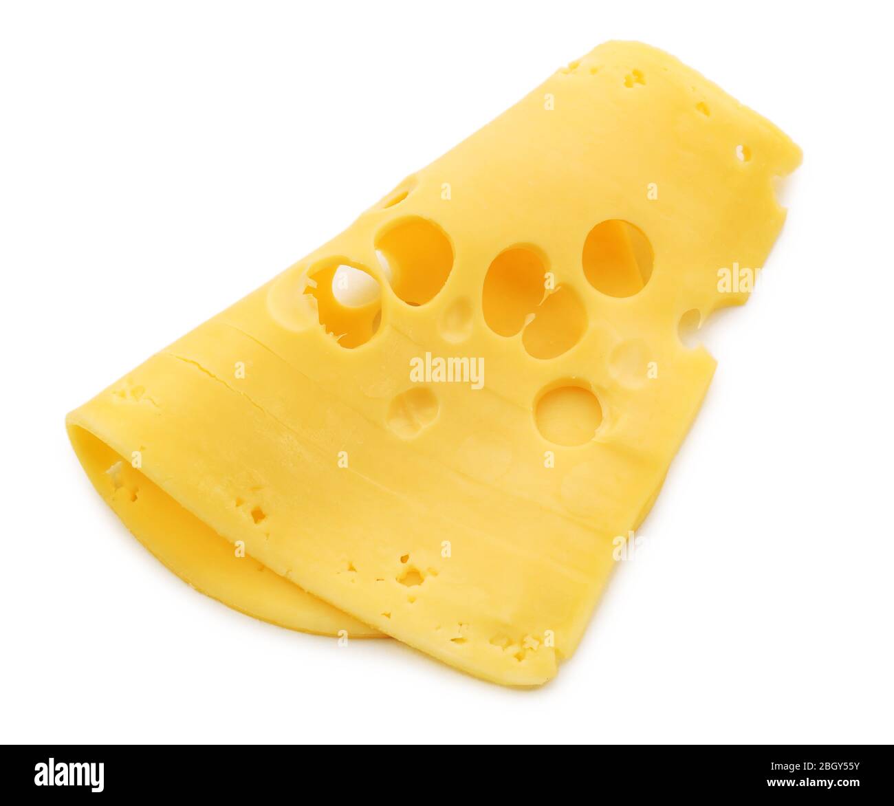 Sliced cheese isolated on white background Stock Photo - Alamy