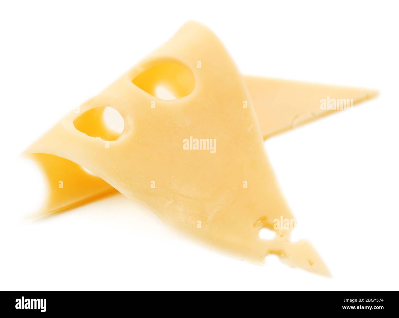 Sliced cheese isolated on white background Stock Photo - Alamy
