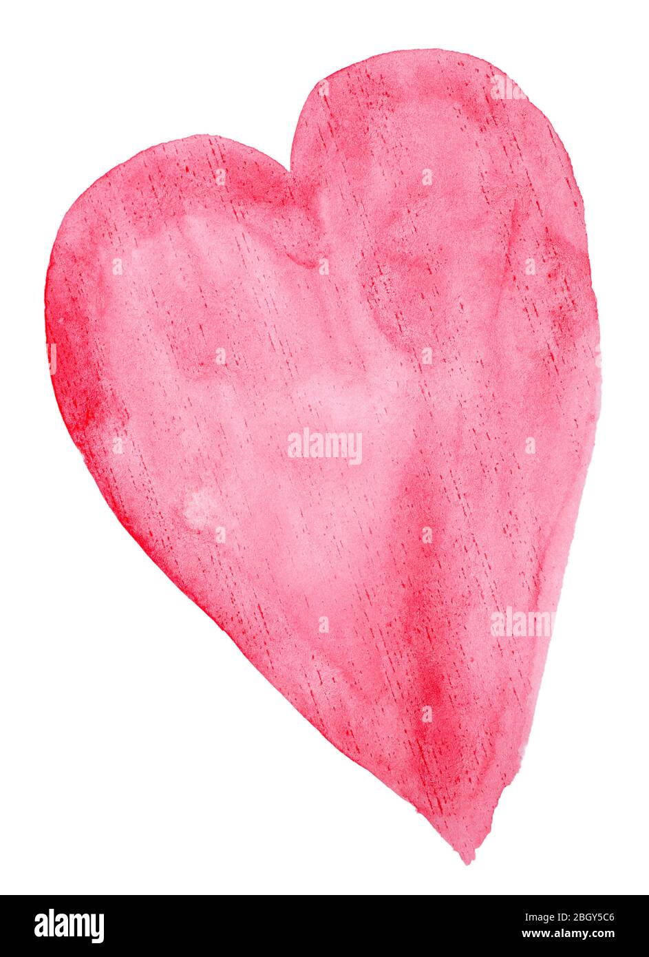 Painted heart shape isolated on white Stock Photo - Alamy