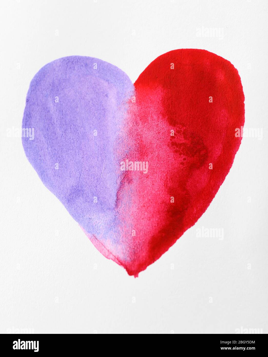 Painted heart shape isolated on white Stock Photo - Alamy