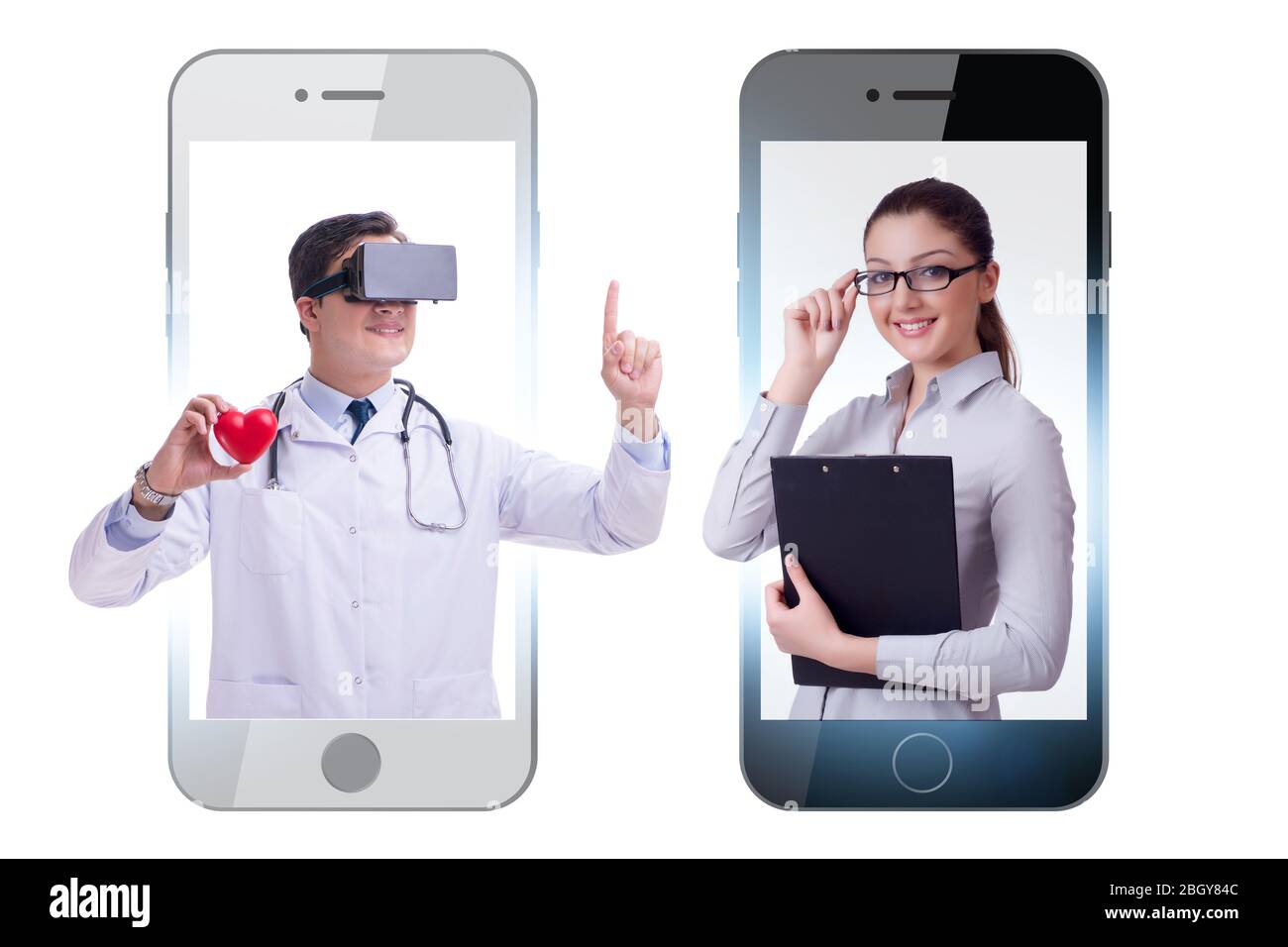 Telemedicine concept with doctor examining Stock Photo - Alamy