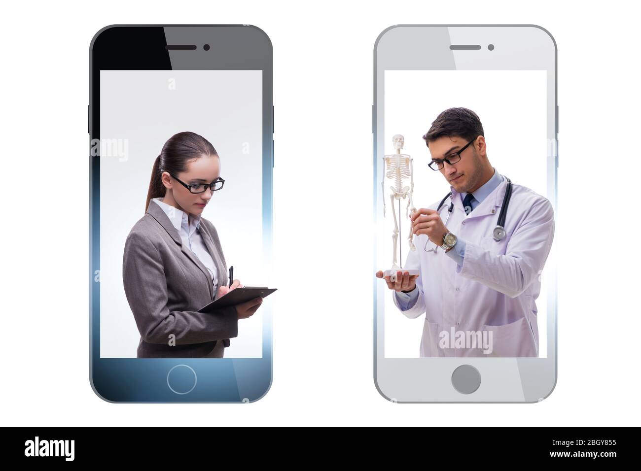 Telemedicine concept with doctor examining Stock Photo - Alamy
