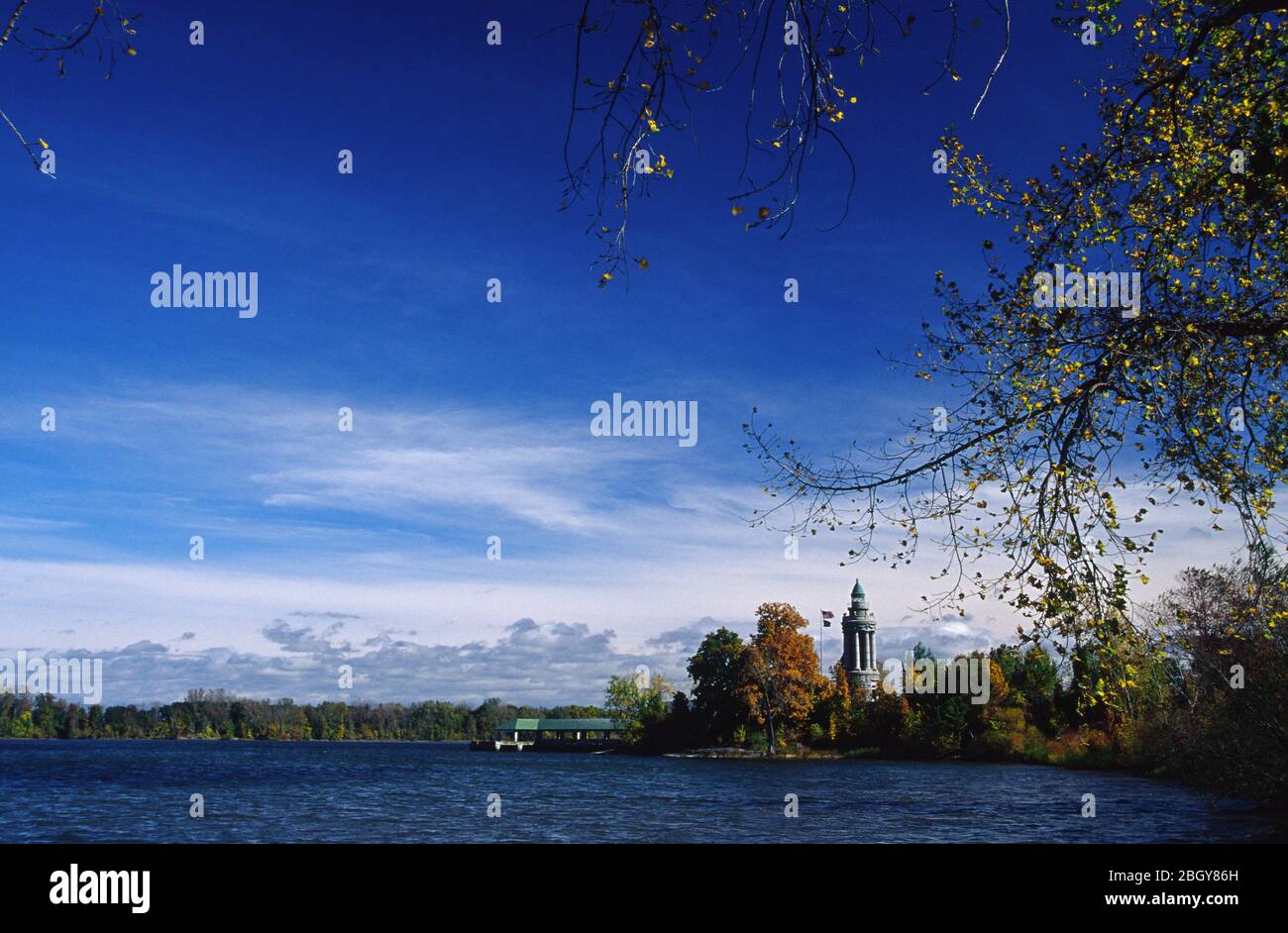 Champlain Memorial Lighthouse, Crown Point Campground, Adirondack Park ...