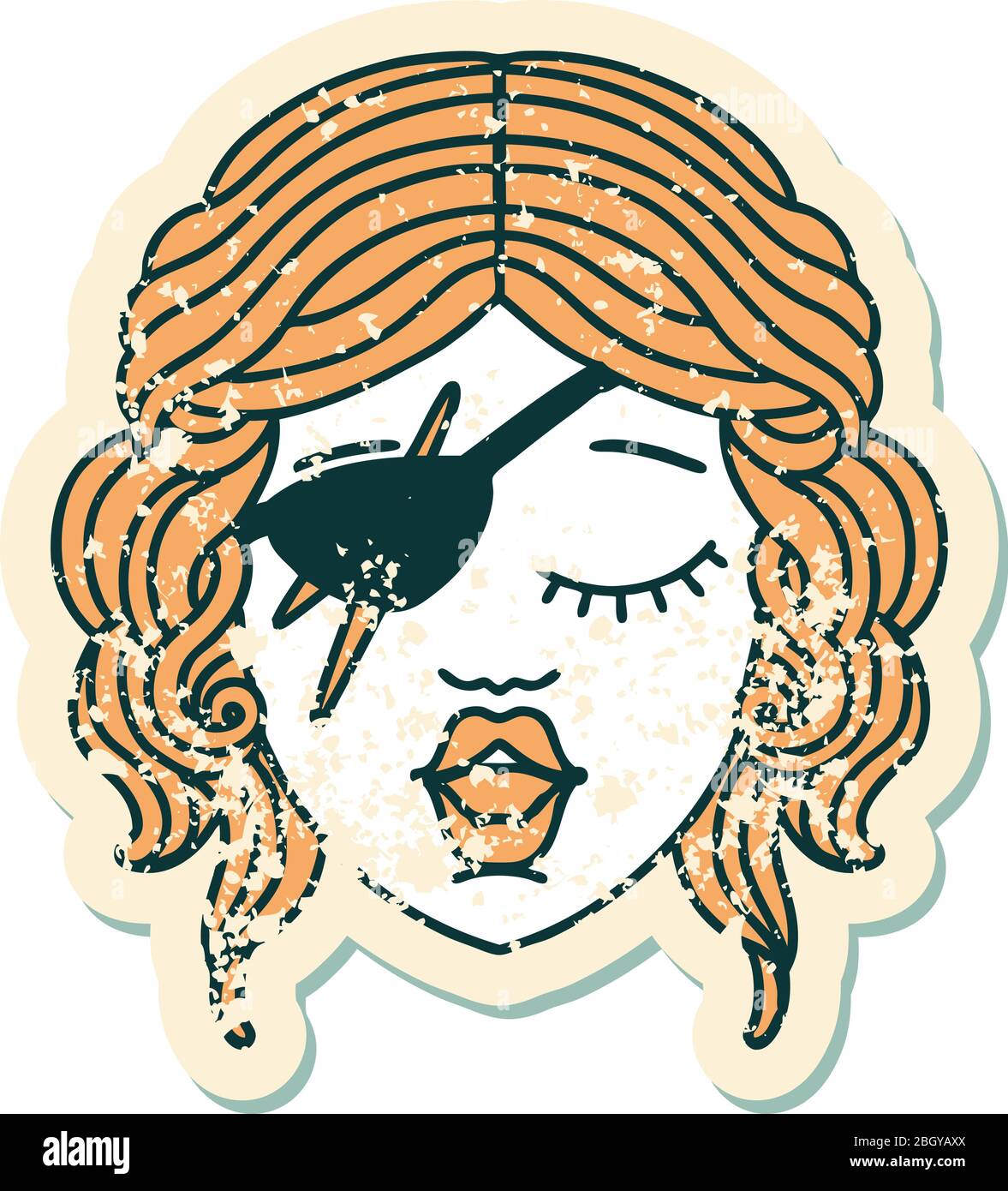 grunge sticker of a human rogue character Stock Vector Image & Art - Alamy