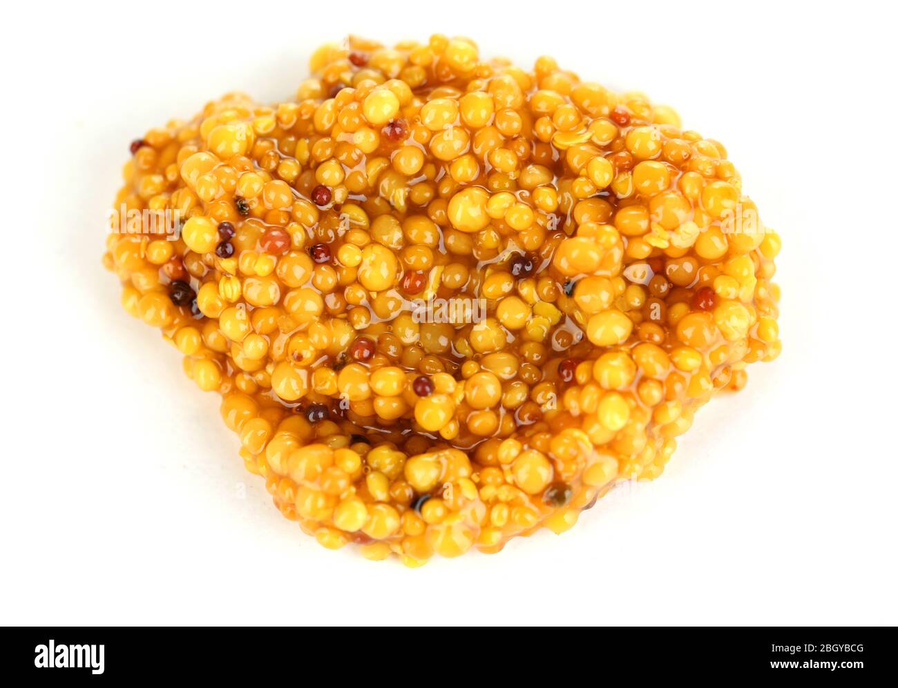 Pile of Dijon mustard isolated on white Stock Photo - Alamy