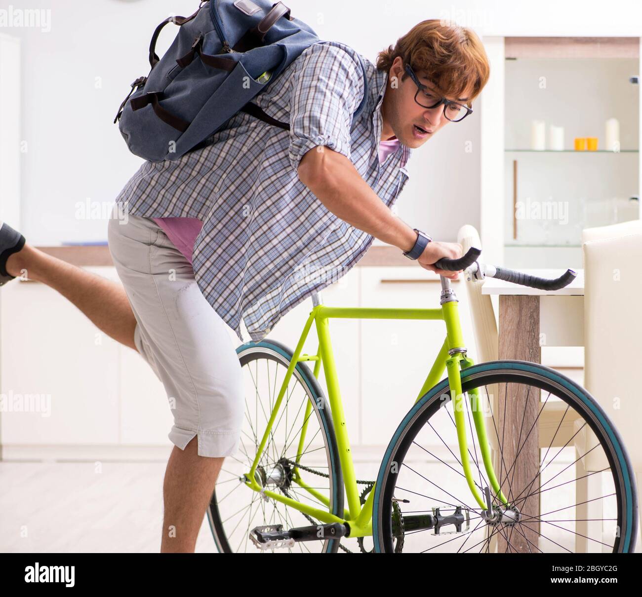 The student commuting to university using cycle Stock Photo - Alamy