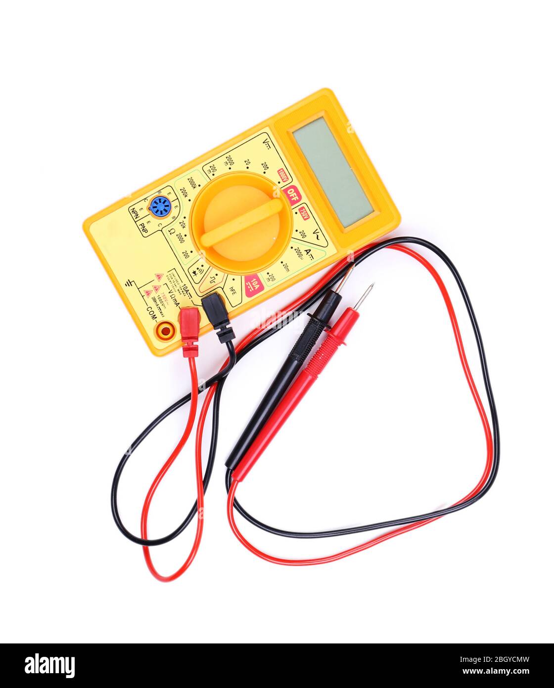 Digital multimeter isolated on white Stock Photo - Alamy