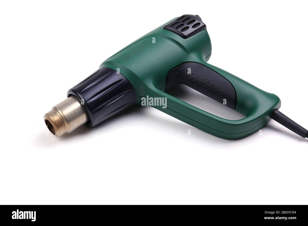 Industrial heat gun isolated on white Stock Photo - Alamy