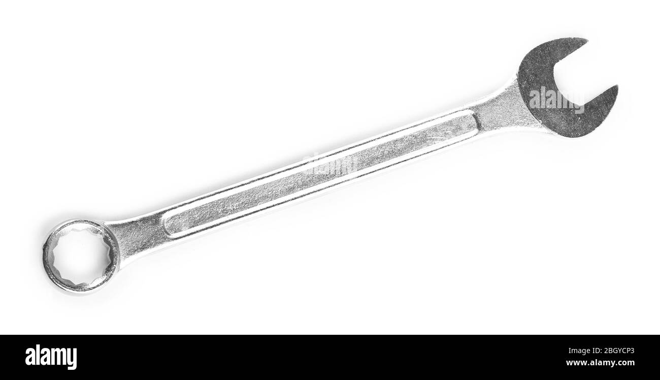 Wrench isolated on white Stock Photo - Alamy