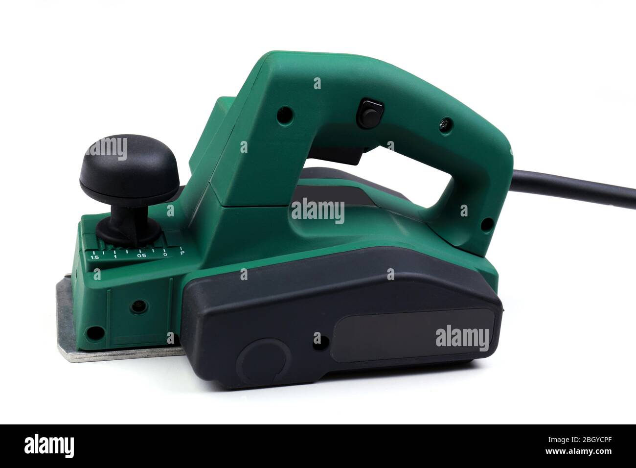 Electric planer isolated on white Stock Photo - Alamy
