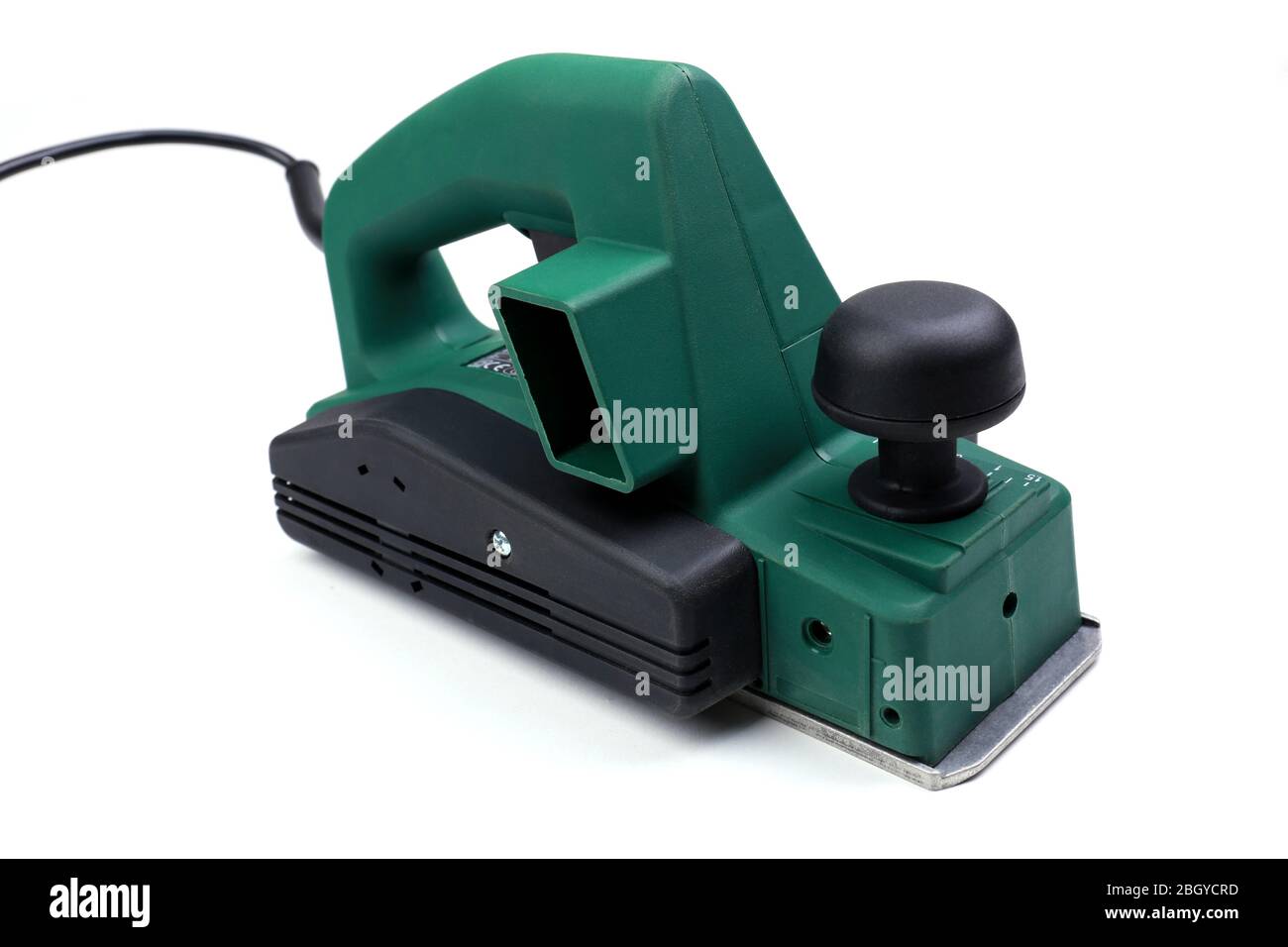 Electric planer isolated on white Stock Photo - Alamy