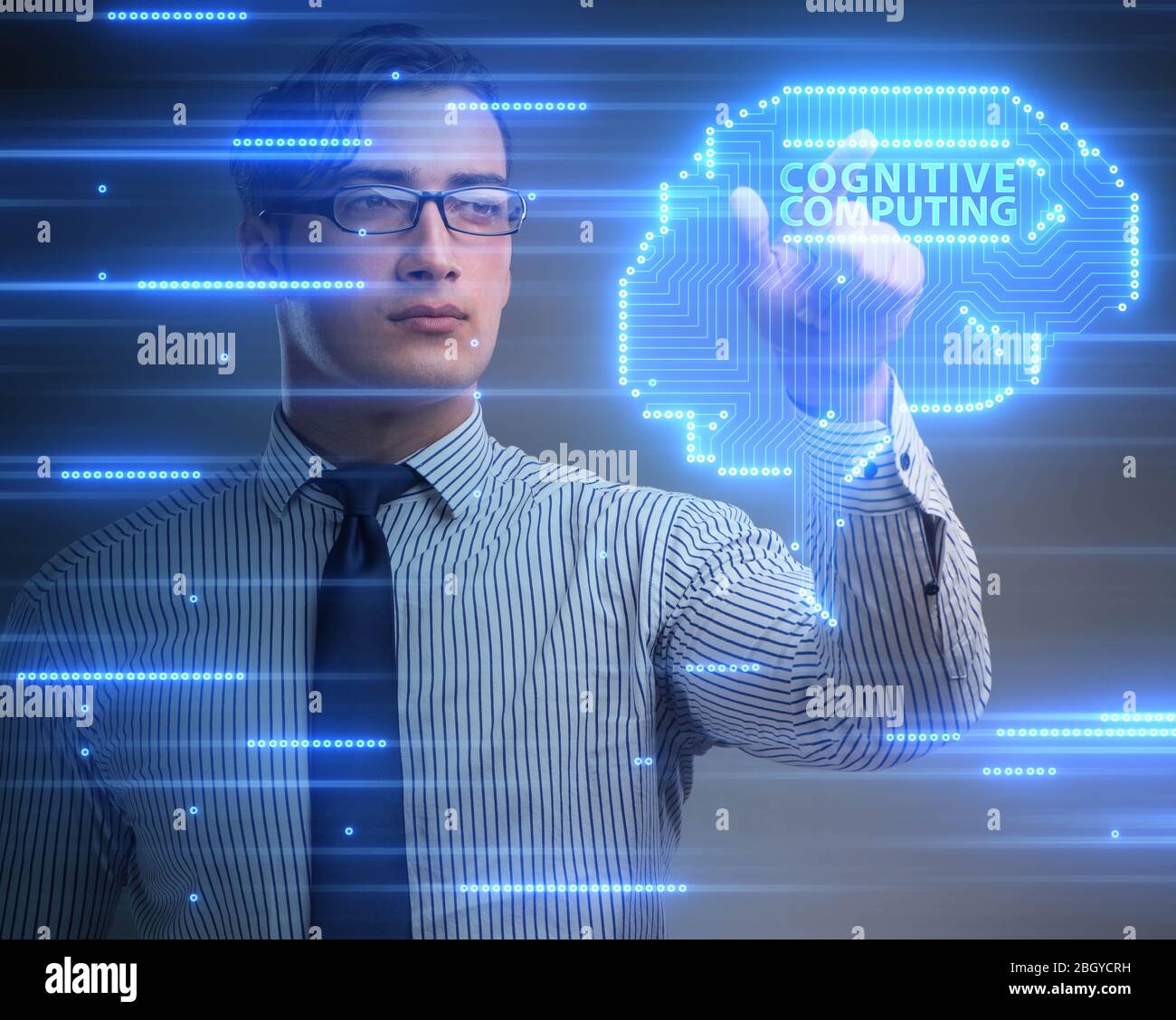 The cognitive computing concept as modern technology Stock Photo - Alamy