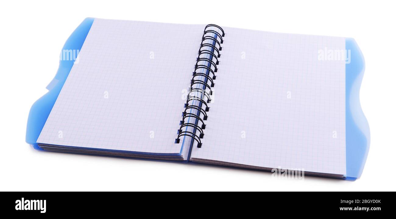 Notebook isolated on white Stock Photo - Alamy