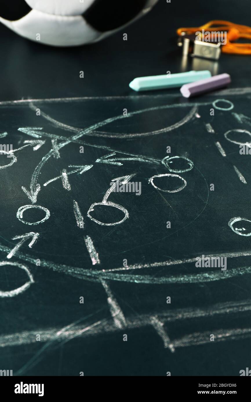 Basketball strategy on chalkboard hi-res stock photography and images ...