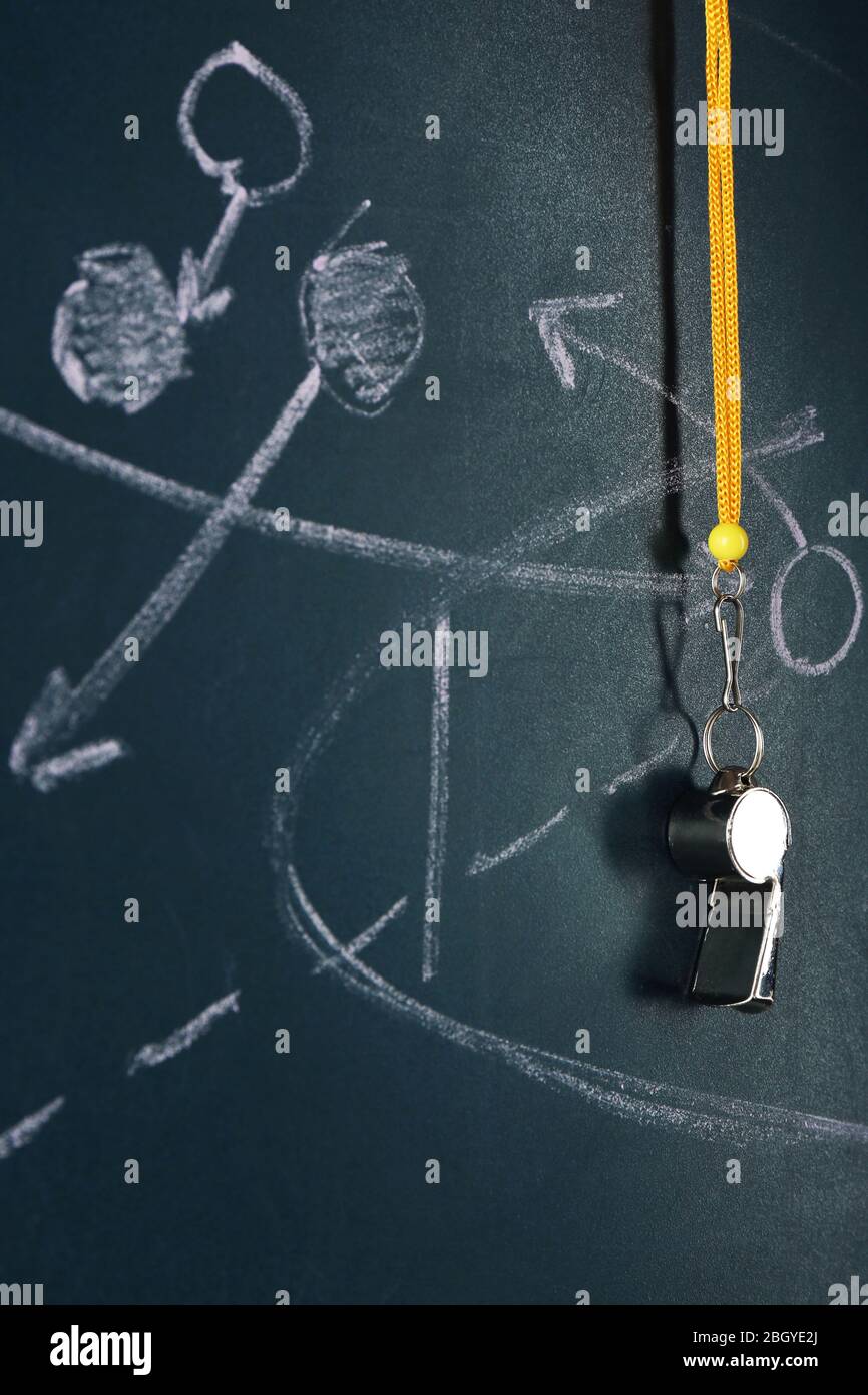 Scheme basketball game on blackboard background Stock Photo - Alamy