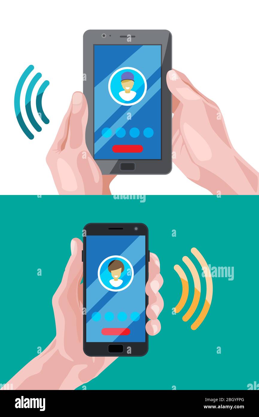 Concept pictures of business connection at telephones or smartphones ...