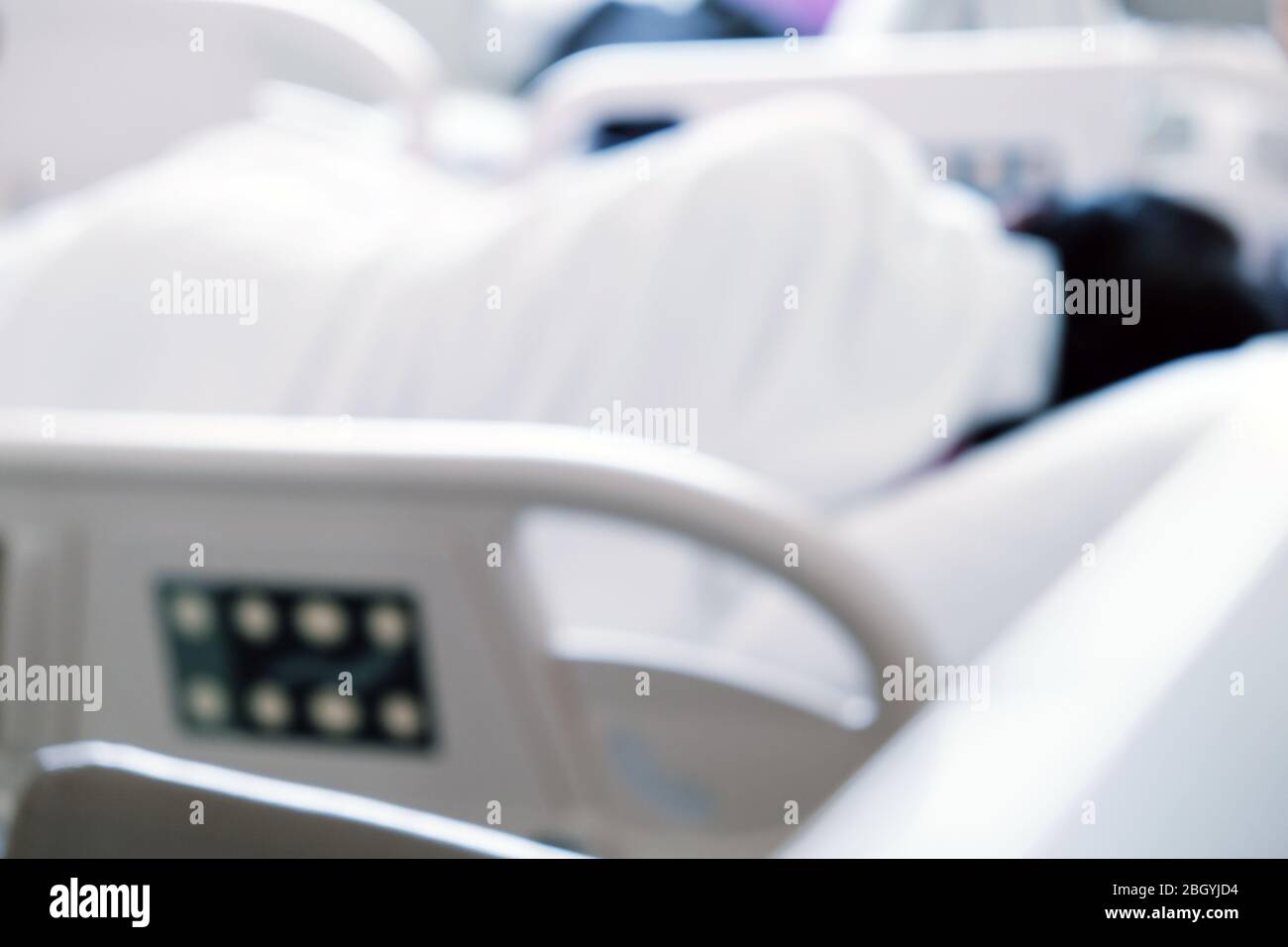 Abstract blur of Elderly patients in hospital bed background Stock ...