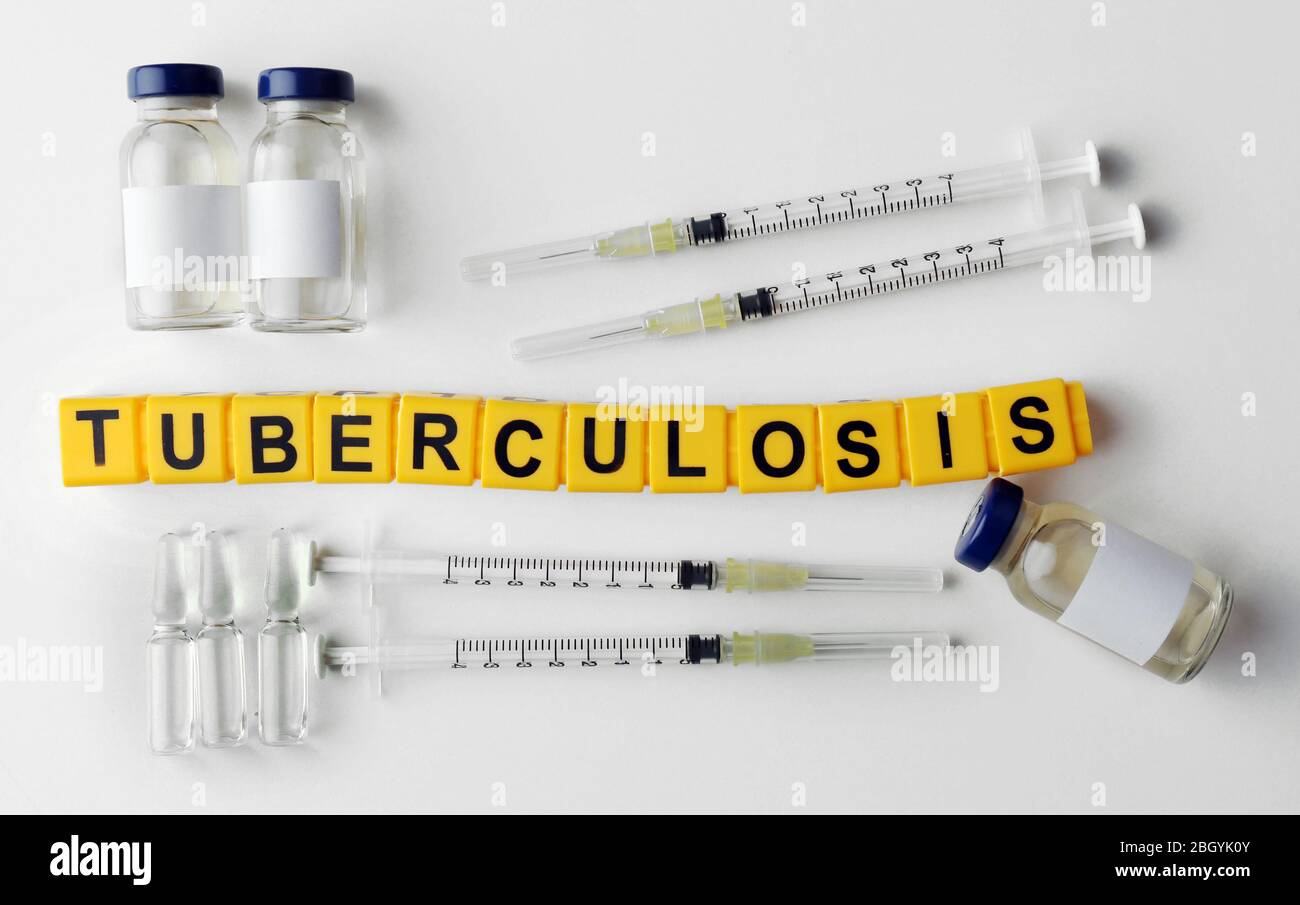 Tuberculosis word and medical equipment on light background Stock Photo ...