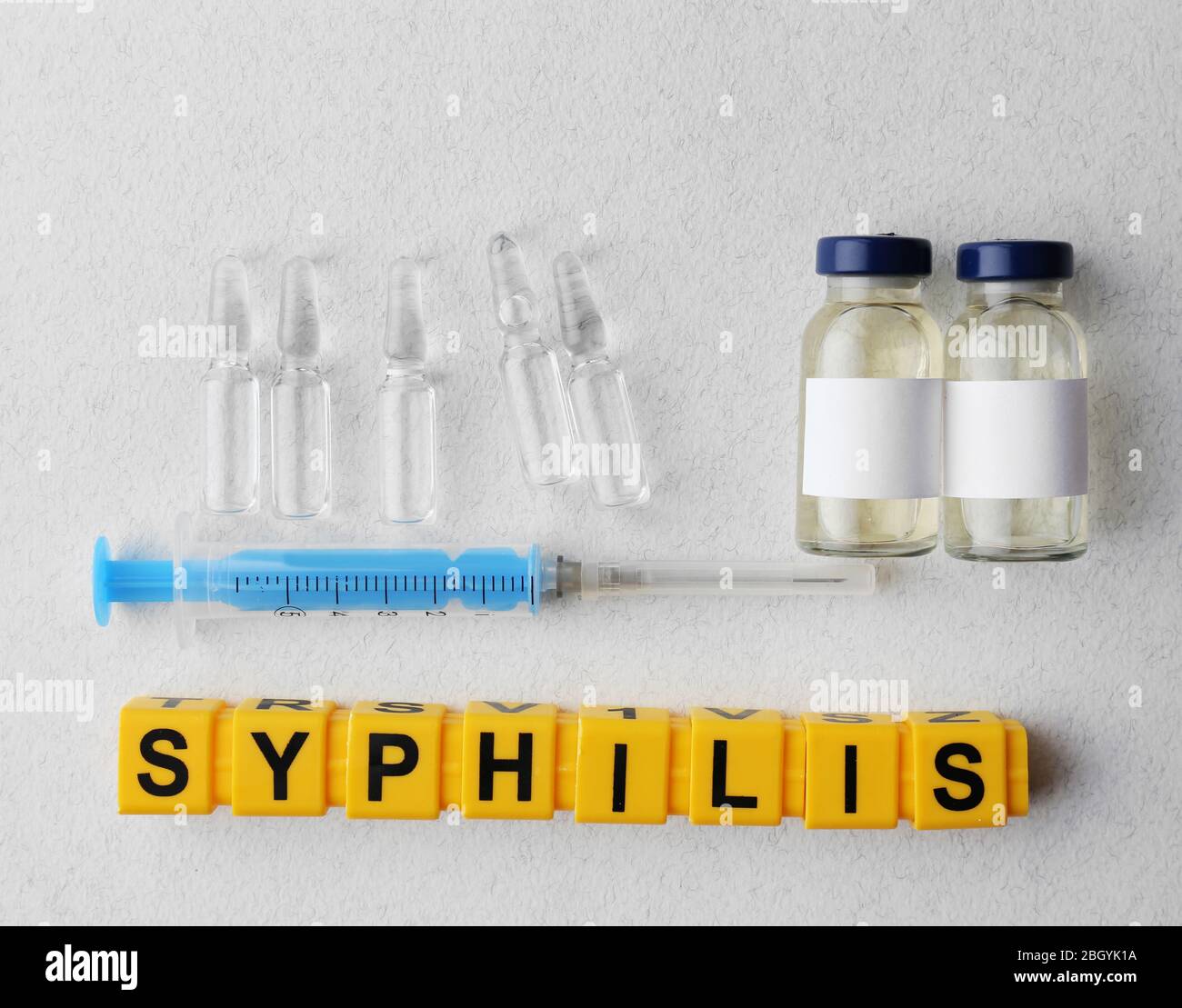 Syphilis word and medical equipment on light background Stock Photo - Alamy