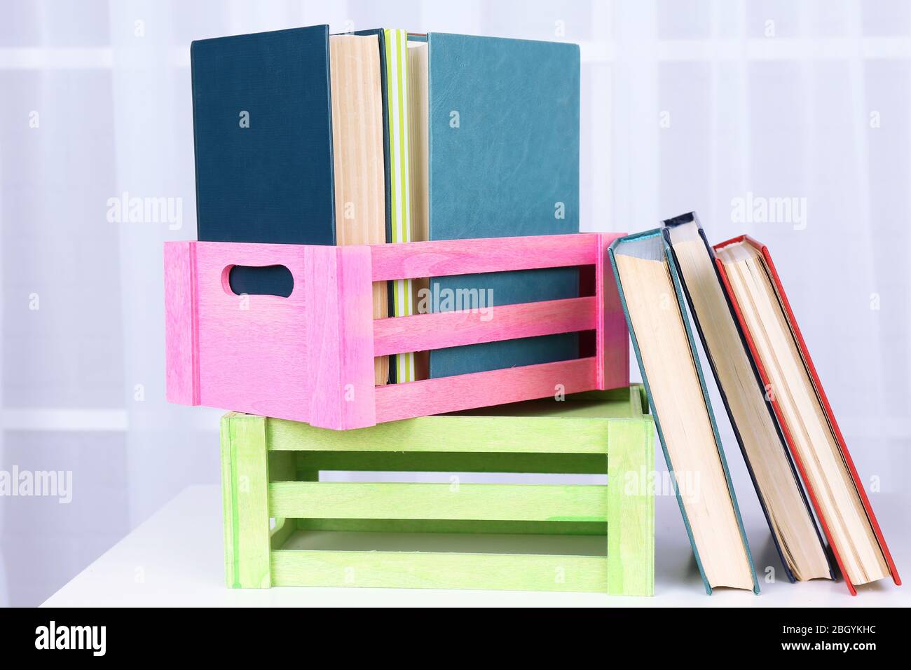Book crates hi-res stock photography and images - Alamy