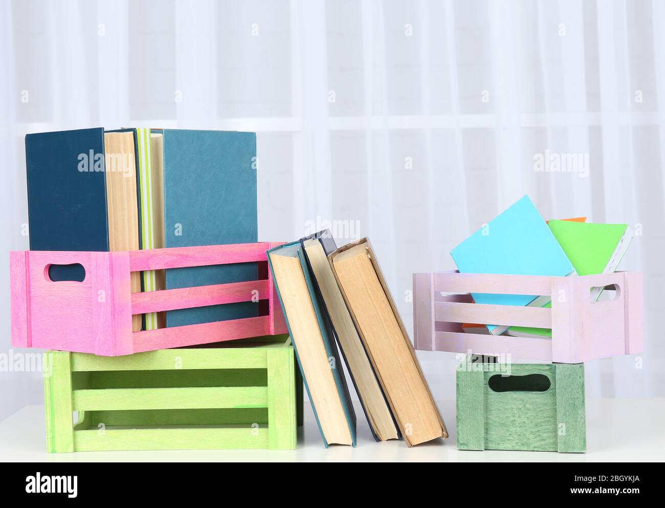 Book crates hi-res stock photography and images - Alamy