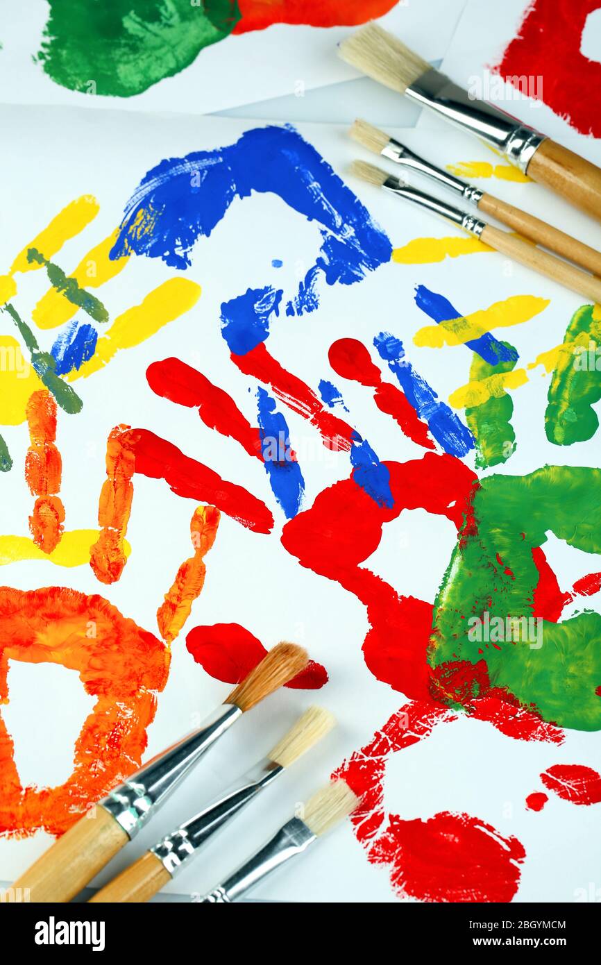 Hand prints paint hi-res stock photography and images - Alamy