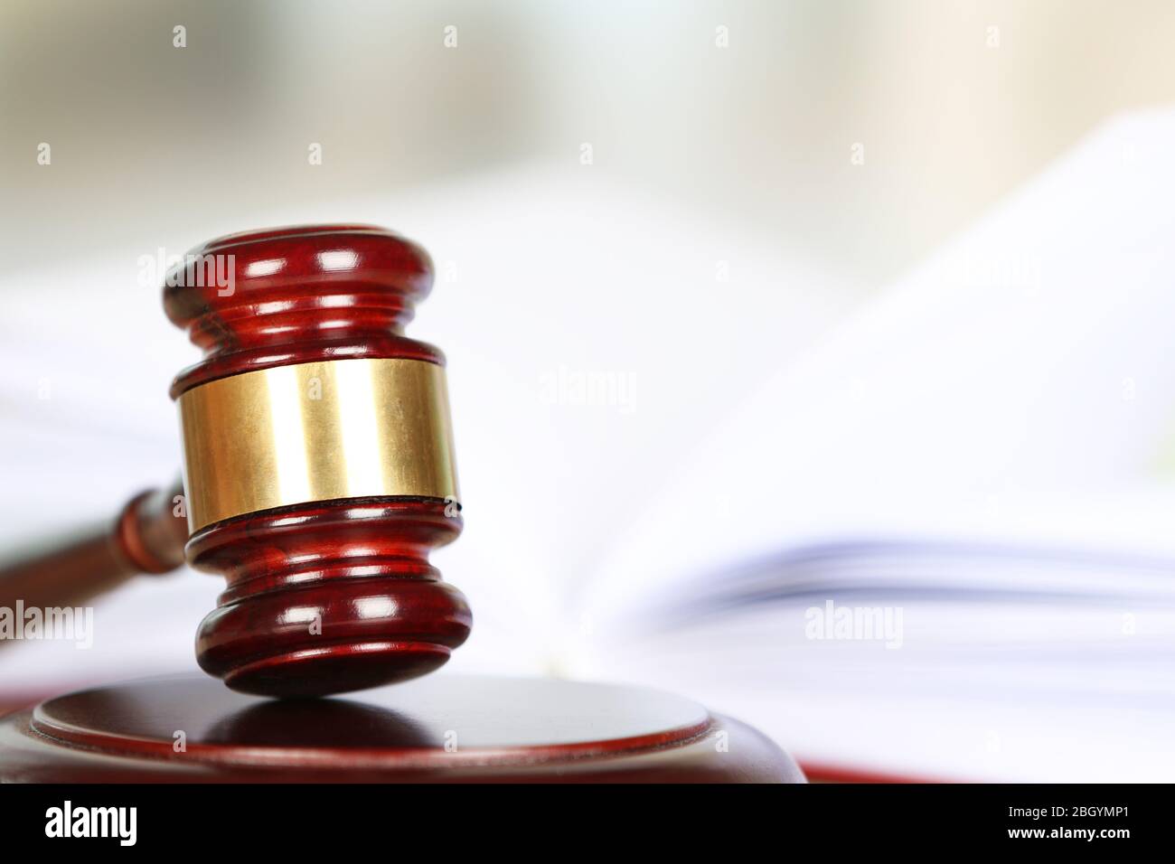 Wooden judges gavel, close up Stock Photo - Alamy