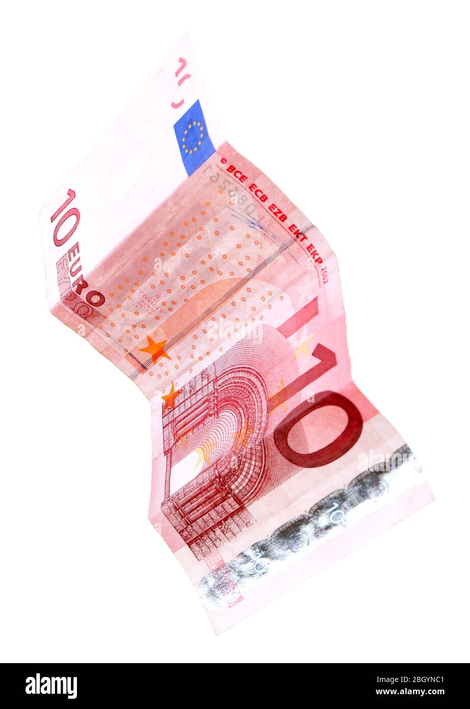 Euro banknote isolated on white Stock Photo - Alamy