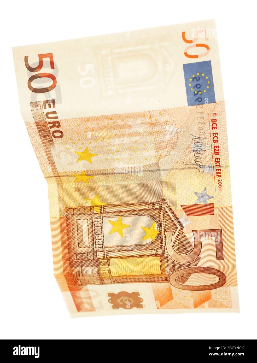 Euro banknote isolated on white Stock Photo - Alamy