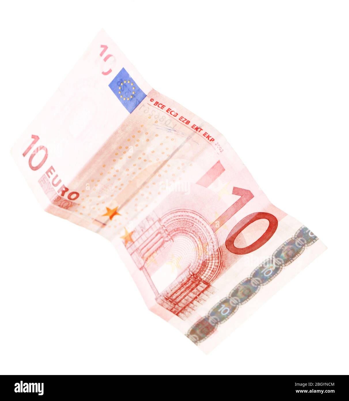 Euro banknote isolated on white Stock Photo - Alamy